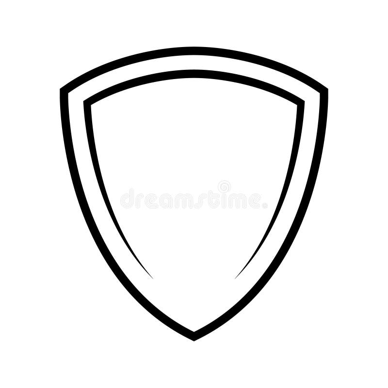 Shield Logo Template Flat Illustration, Shielding Icon in Black and ...