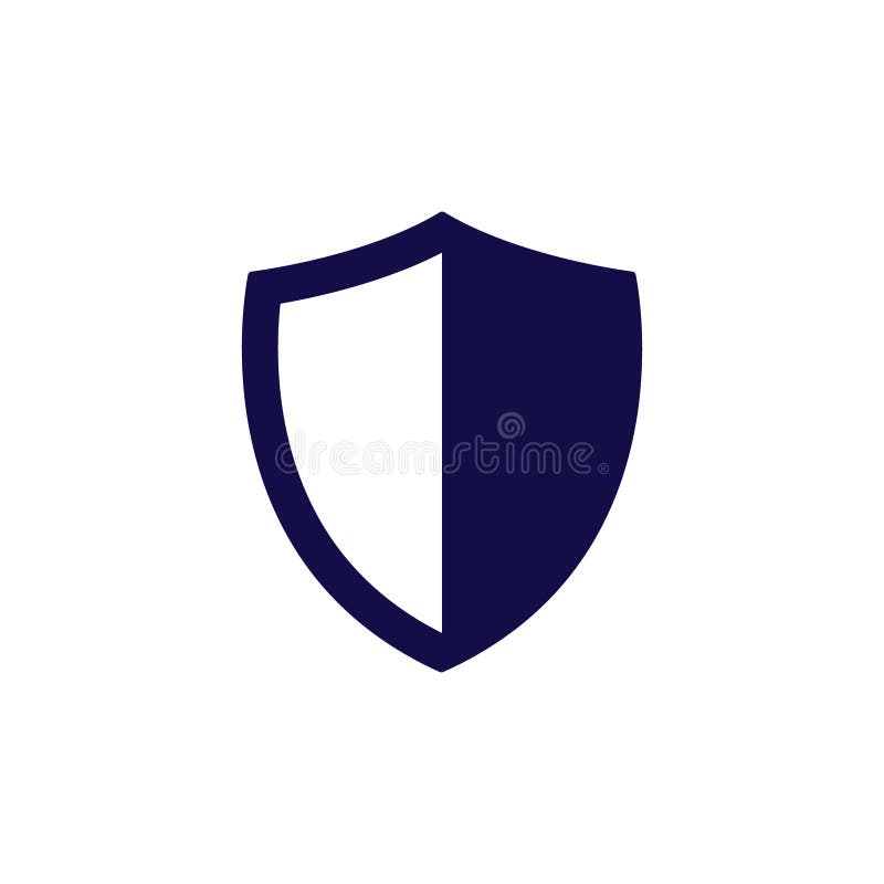 Shield Logo Template Flat Illustration, Shielding Icon in Black and ...