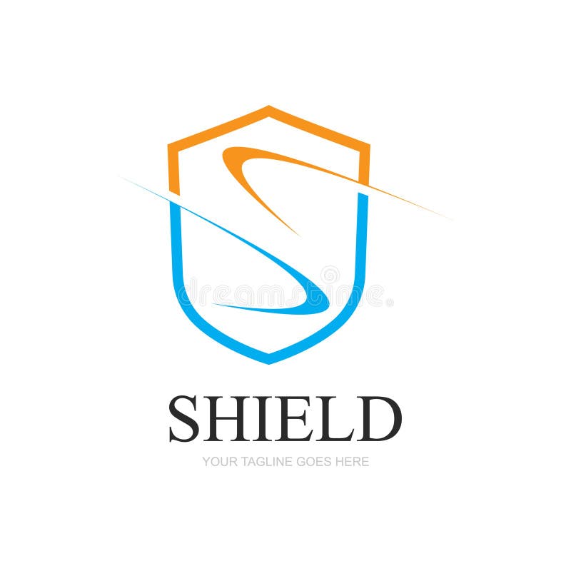 Shield Logo Template Ready To Use, Protect Icon in Black and White ...