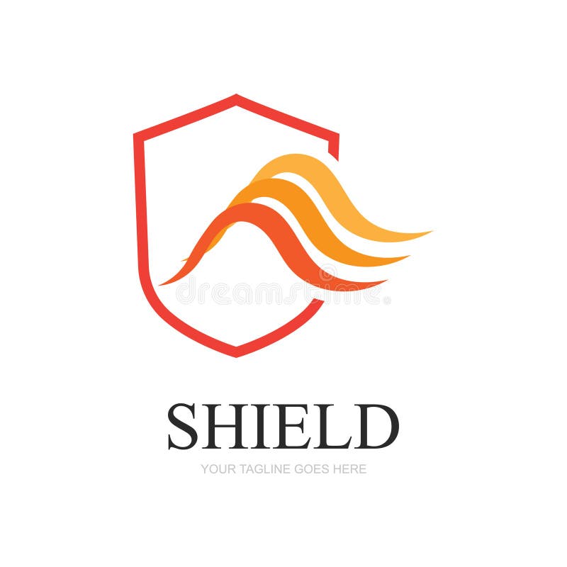Shield Logo Template Ready To Use, Protect Icon in Black and White ...