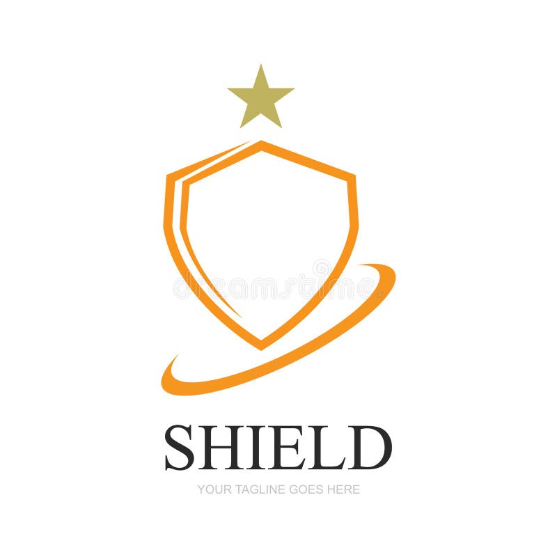 Shield Logo Template Ready To Use, Protect Icon in Black and White ...