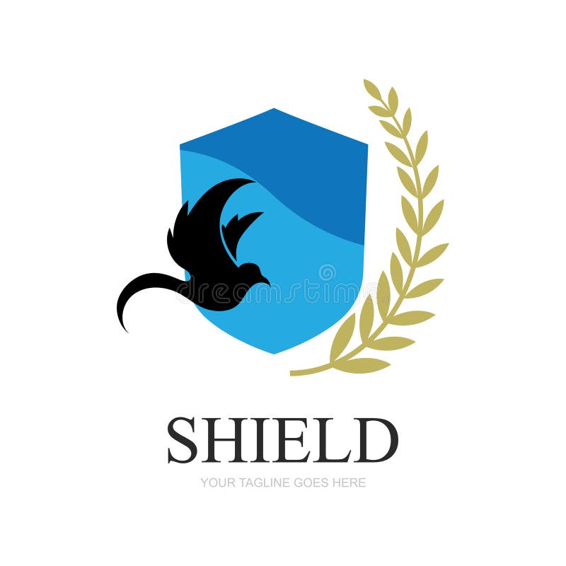 Shield Logo Template Ready To Use, Protect Icon in Black and White ...