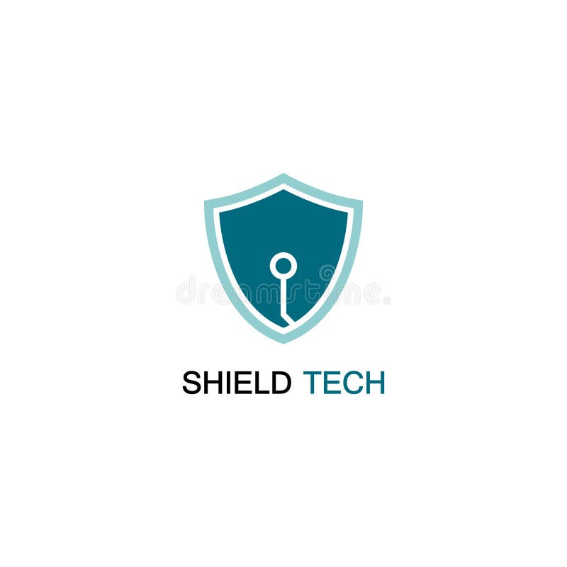 Shield Tech Vector Icon Illustration Design Stock Vector - Illustration ...