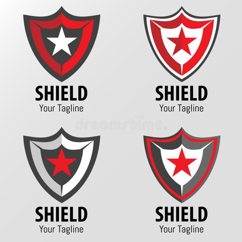 Shield with Star Icon, Simple Style Stock Vector - Illustration of ...