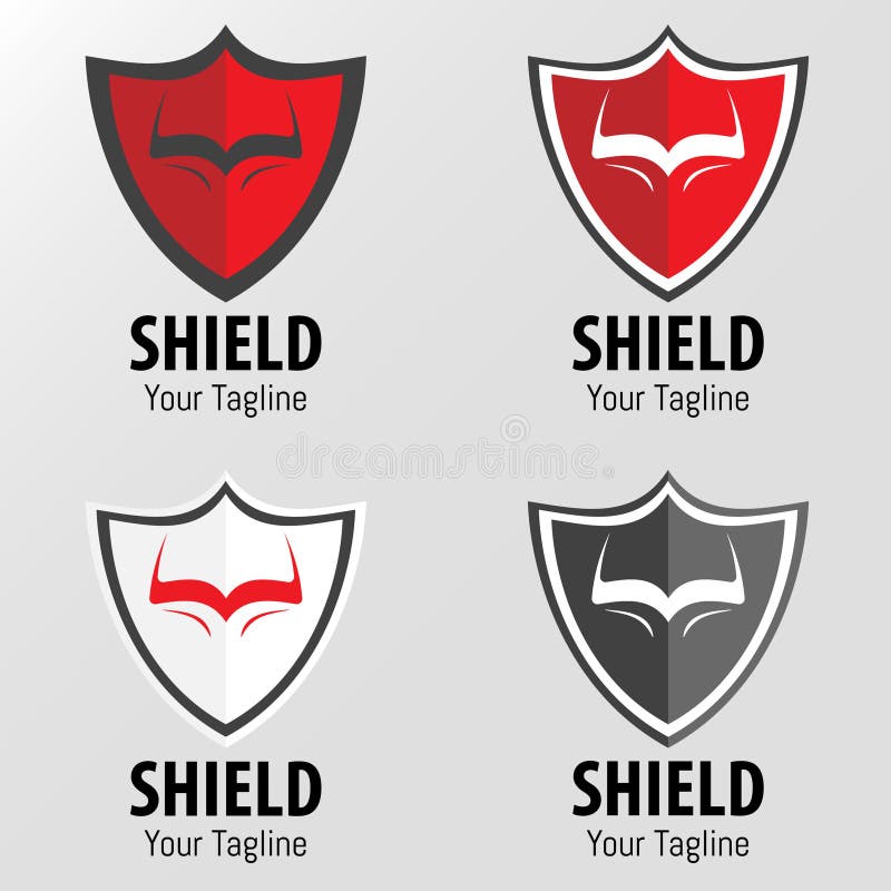 Simple Shield with Star Vector Set II Stock Vector - Illustration of ...