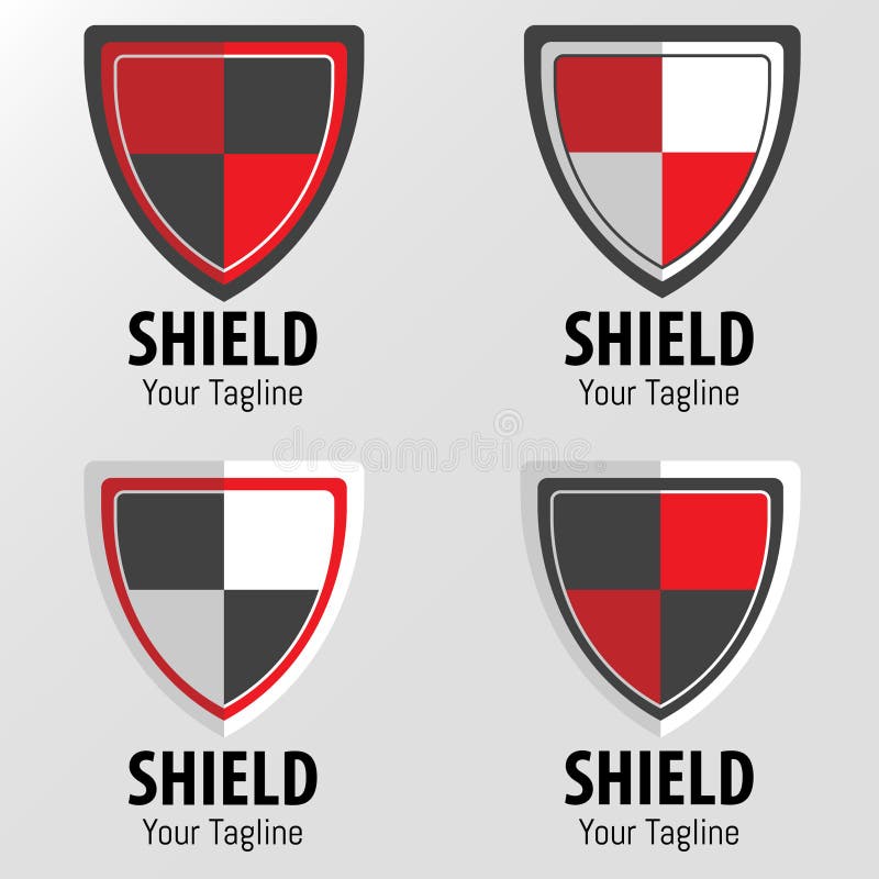 Simple Shield Logo Vector Set II Stock Vector - Illustration of graphic ...