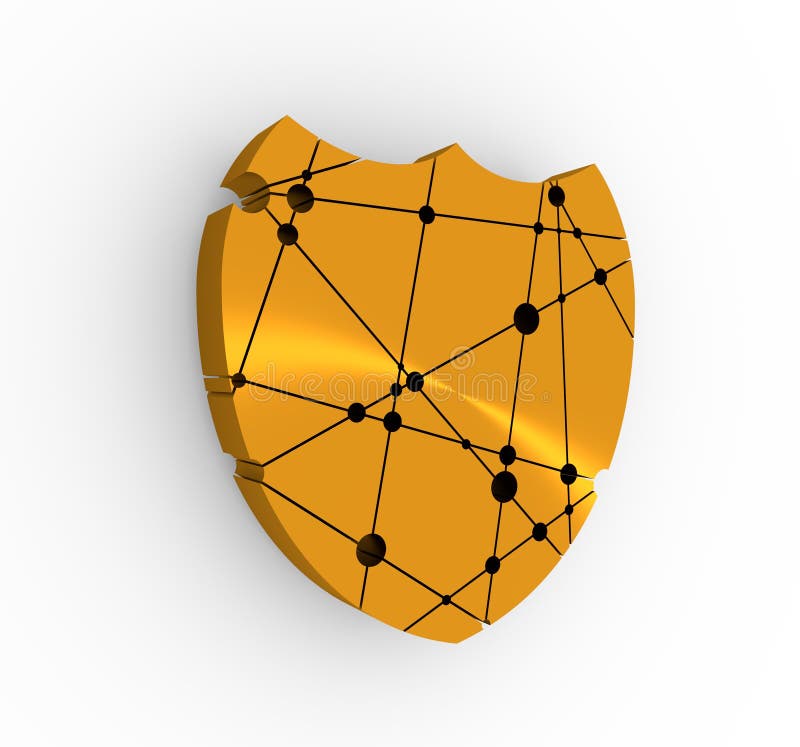 Shield Low Poly Style. Security Emblem Stock Illustration ...