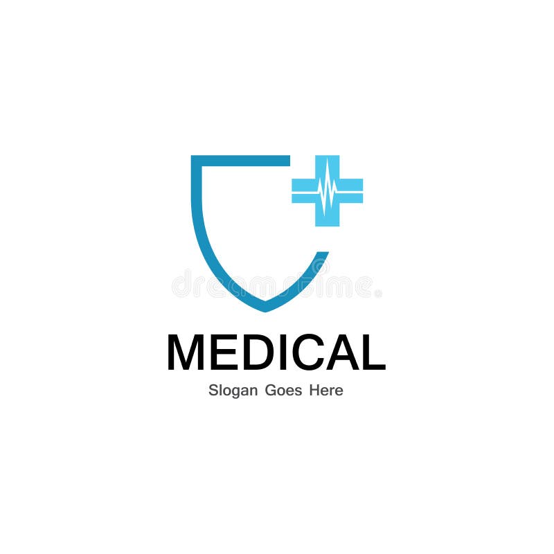Shield Medical Logo Vector Template. Stock Vector - Illustration of ...