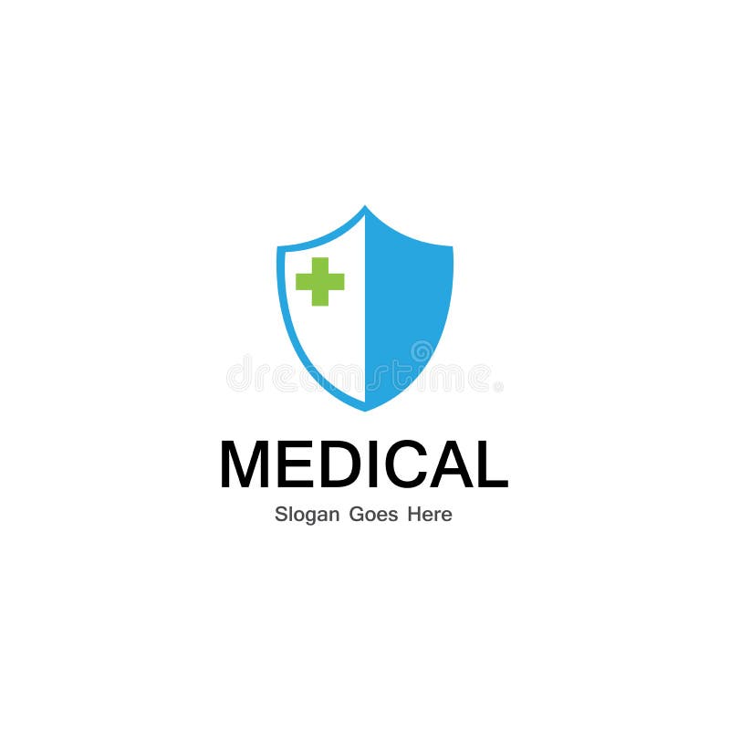 Shield Medical Logo Vector Template. Stock Vector - Illustration of ...