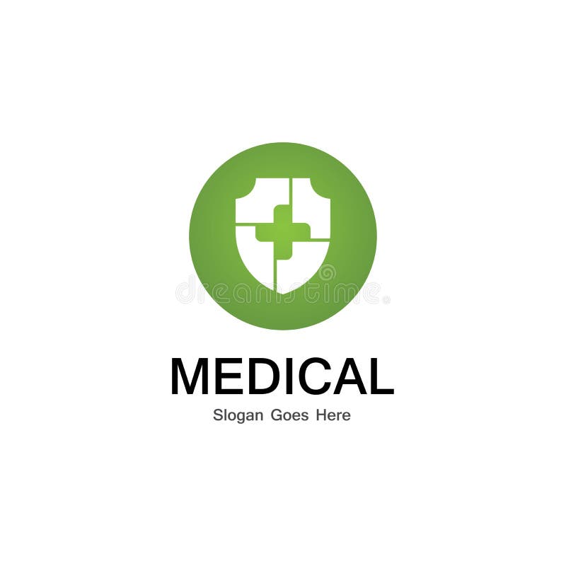 Shield Medical Logo Vector Template. Stock Vector - Illustration of ...