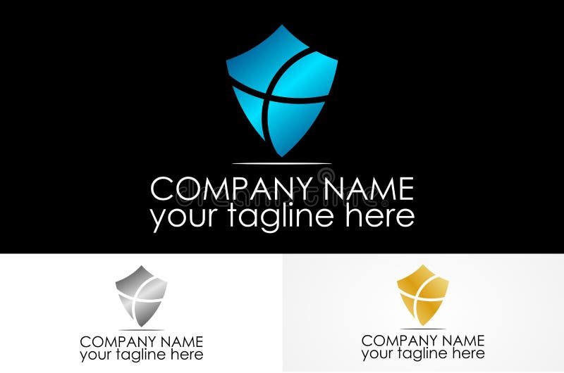 Shield metalic logo stock illustration. Illustration of logo - 106946131