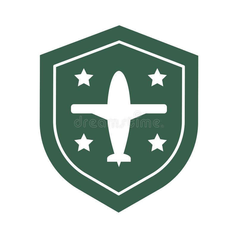Shield Military Force Isolated Icon Stock Vector - Illustration of ...