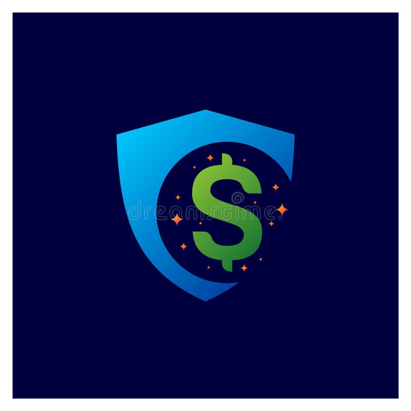 Shield Money Logo Design Concept Vector, Simple Money Shield Logo ...