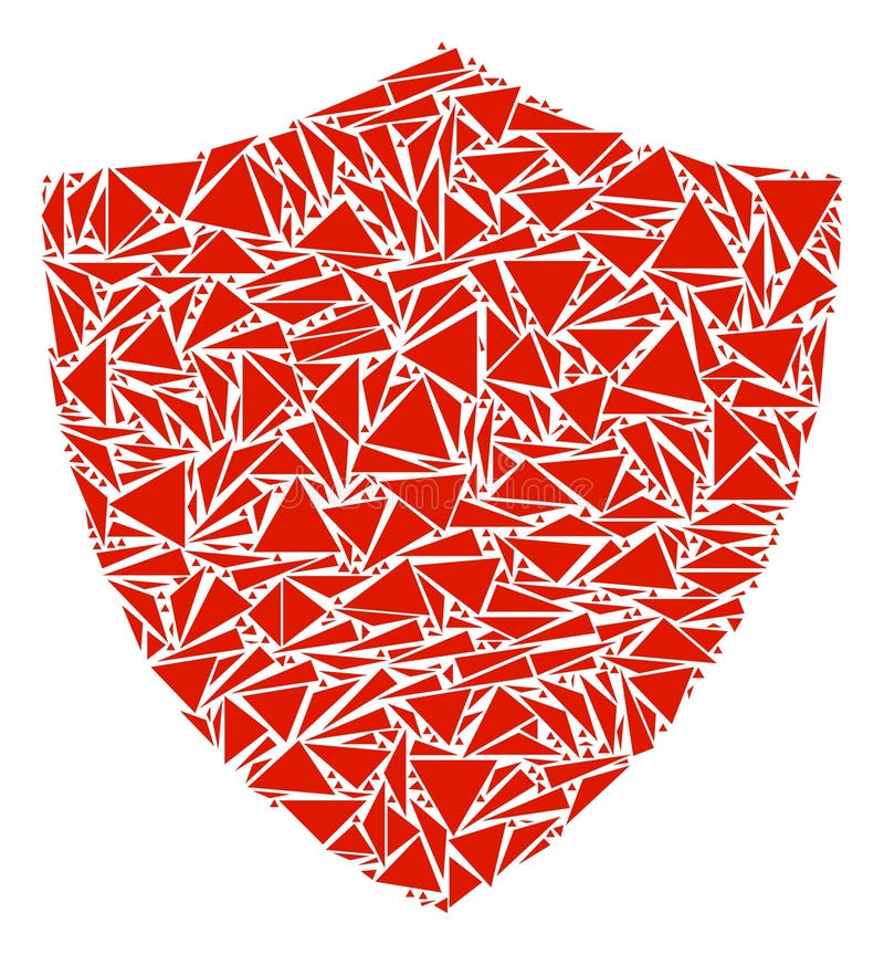 Shield Mosaic of Triangles stock vector. Illustration of abstract ...