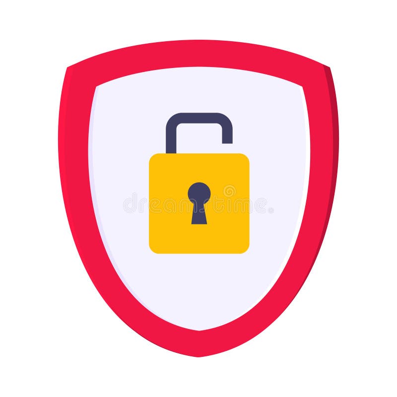 Padlock and warning sign stock illustration. Illustration of details ...