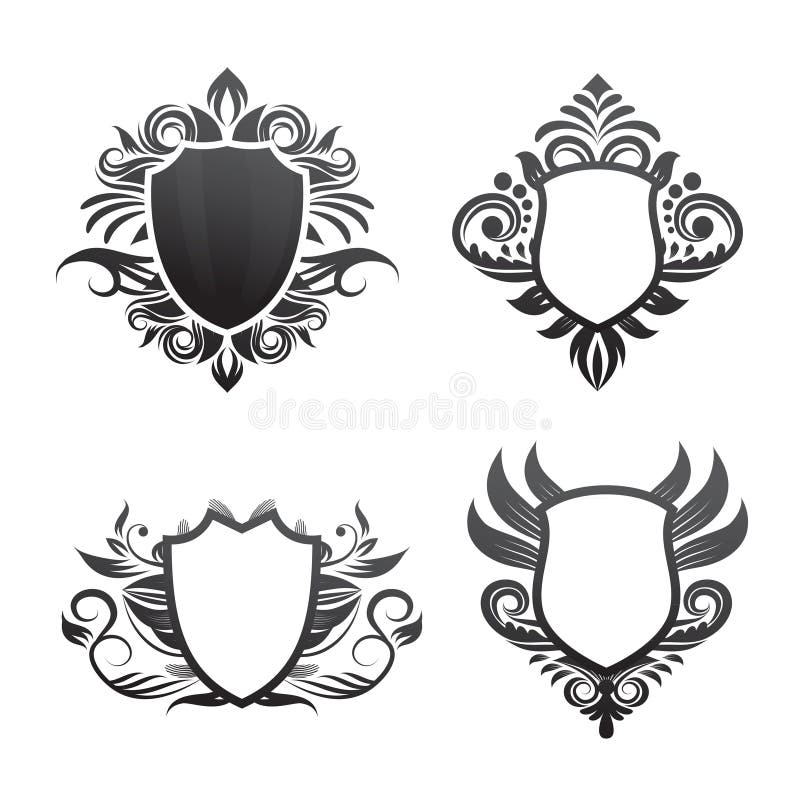 Vector shield and banner stock vector. Illustration of icon - 4096427