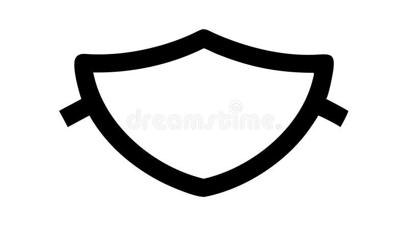 Shield Outline Icon, Protection Security Graphic Element, Vector Design ...