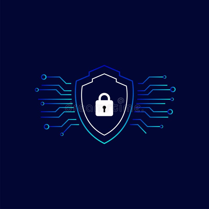 Shield with Padlock Silhouette To Provide Extra Security Impression To ...