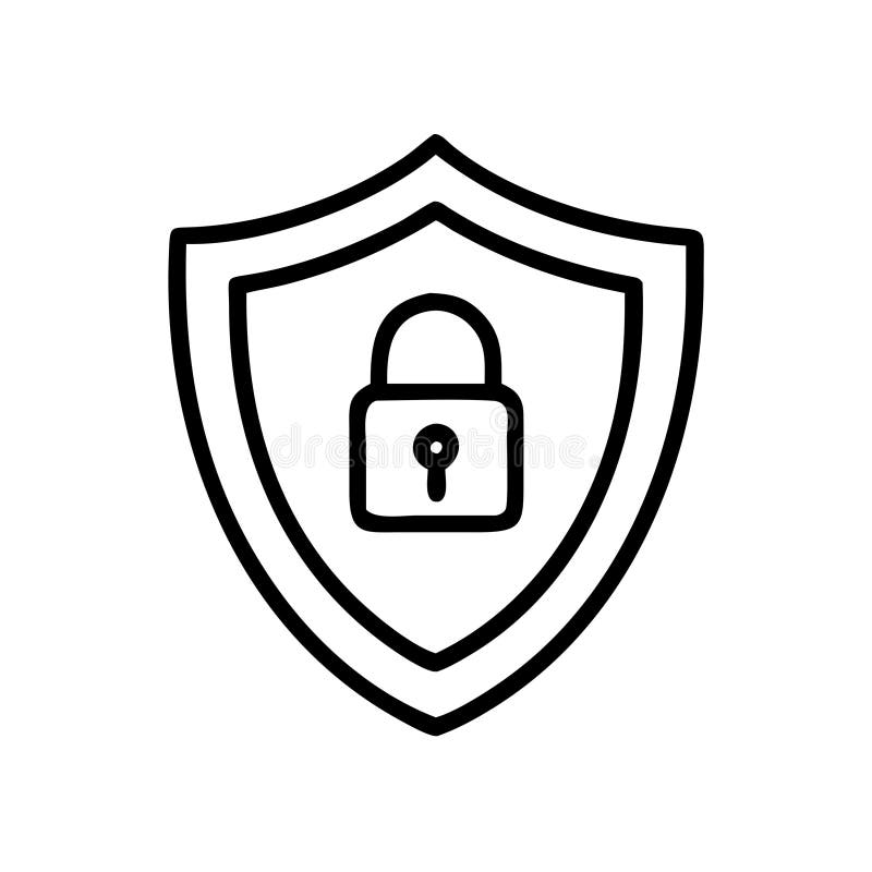 Shield with Padlock Symbol Representing Security and Protection for ...