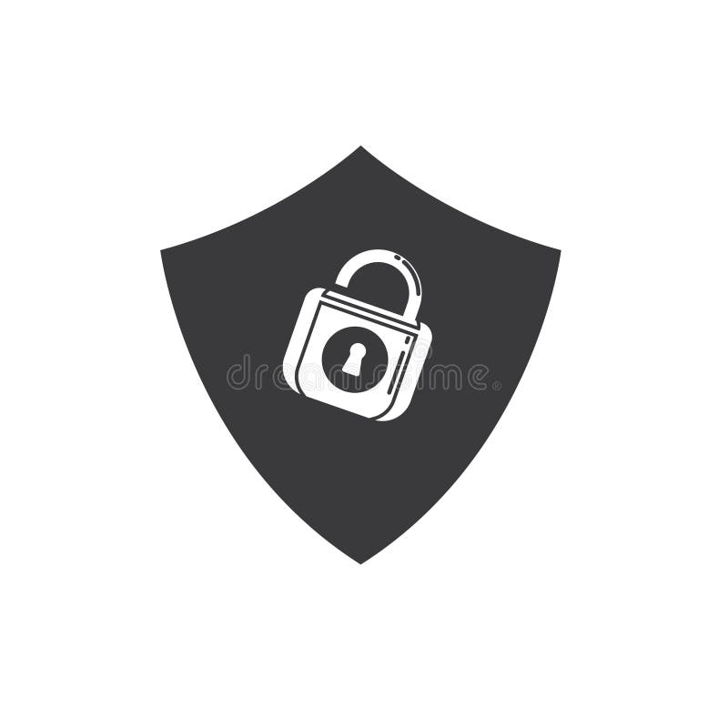 Shield Padlock Vector Element Concept Design Template Stock Vector ...