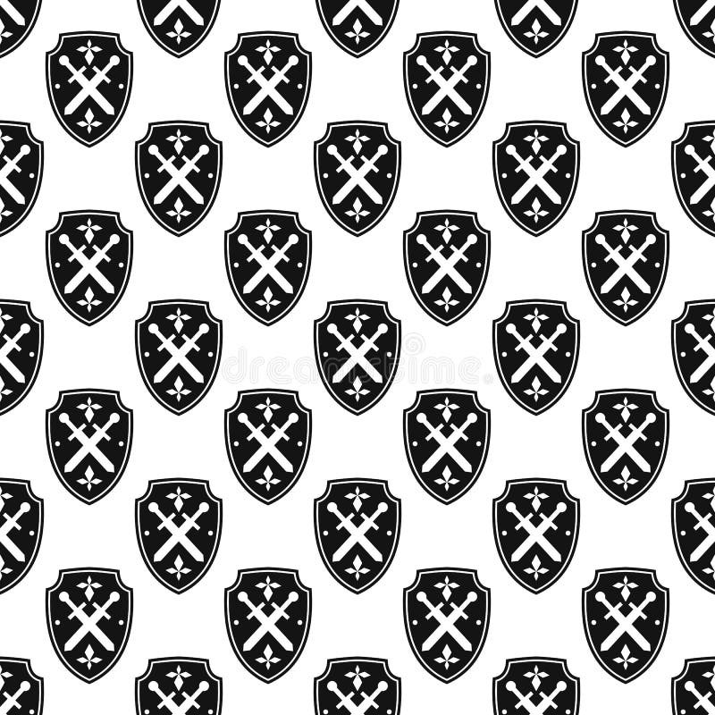 Shield pattern seamless stock vector. Illustration of decoration - 78834136