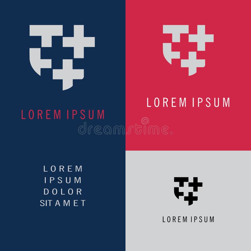 Shield pluss logo stock vector. Illustration of insurance - 97580944