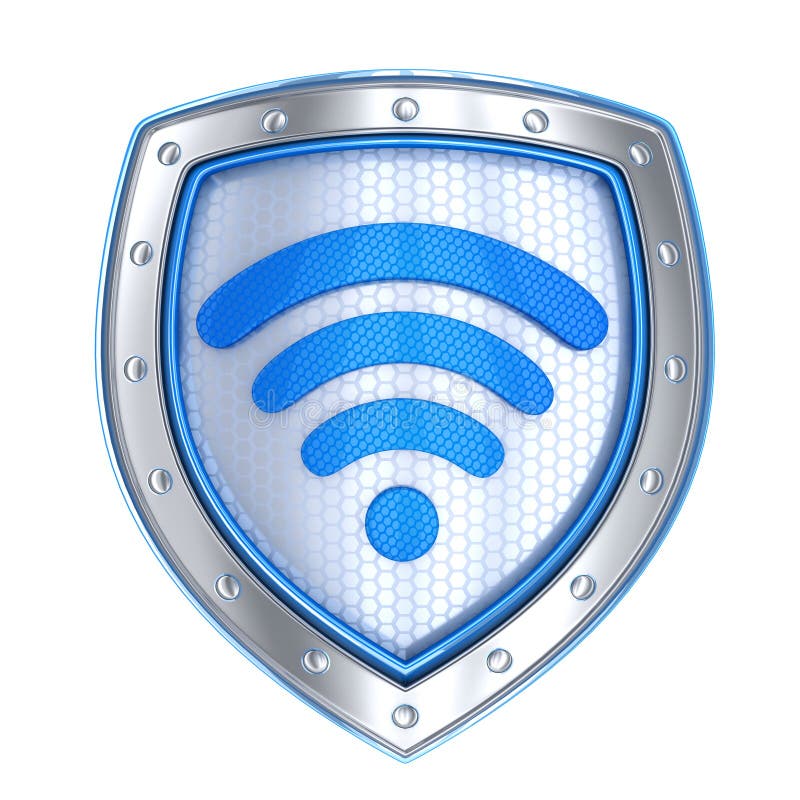 Shield, Protect Wi-fi Symbol Stock Illustration - Illustration of ...