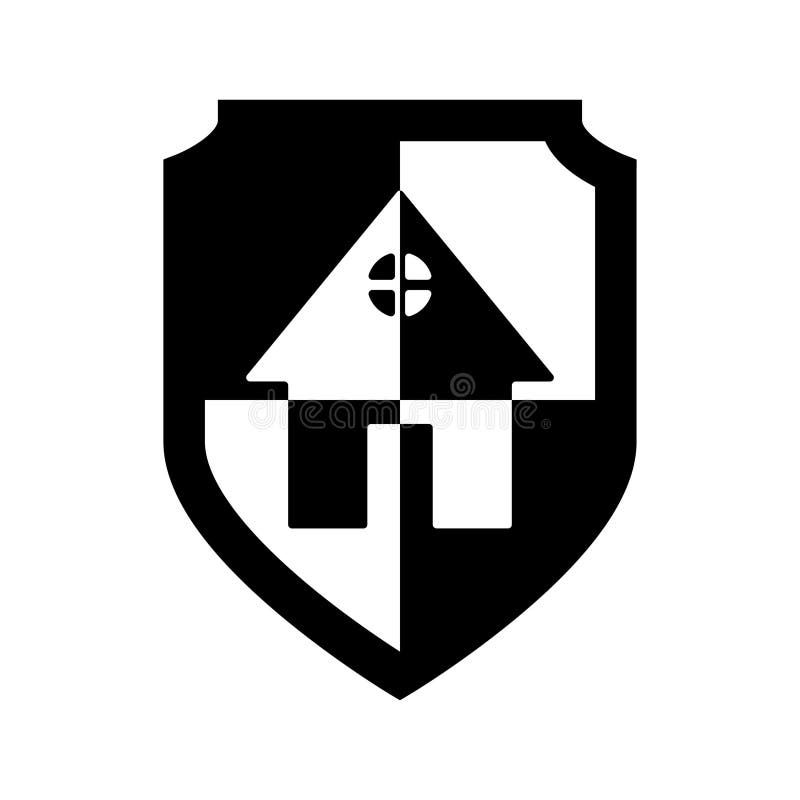 Shield Protected House Icon. House Protection Vector Icon Concept ...
