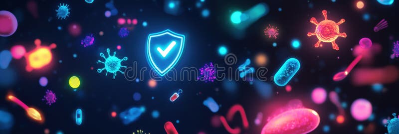 Shield Protecting Against Harmful Microbes and Bacteria in a Vibrant ...