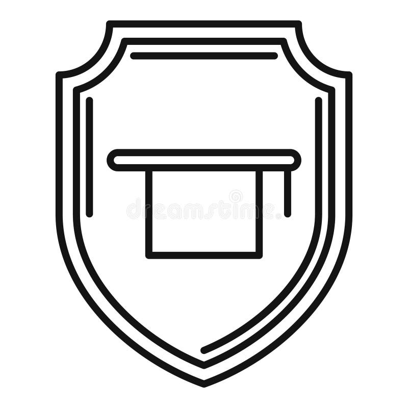 Shield Protecting Graduation Cap Icon, Education Protection Symbol ...