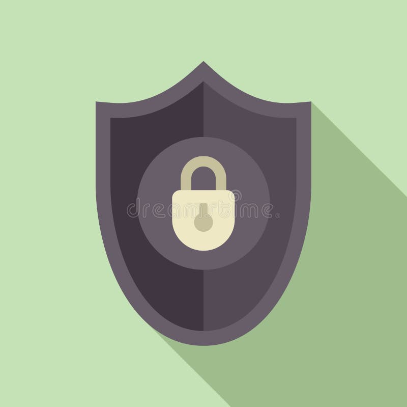 Shield is Protecting a Padlock, Providing Safety and Privacy Stock ...