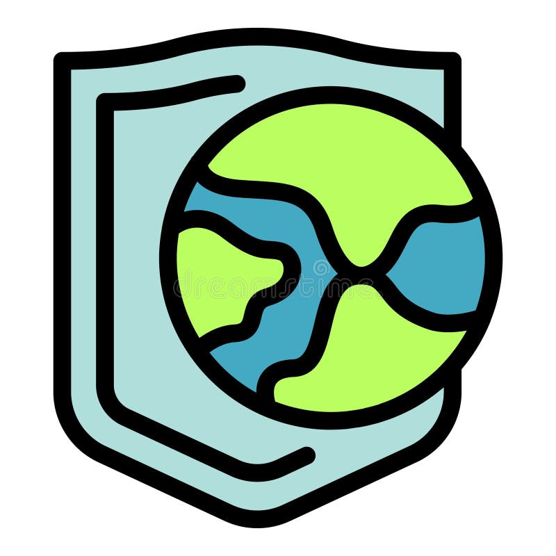 Shield Protecting Planet Earth Icon Representing Environmental ...