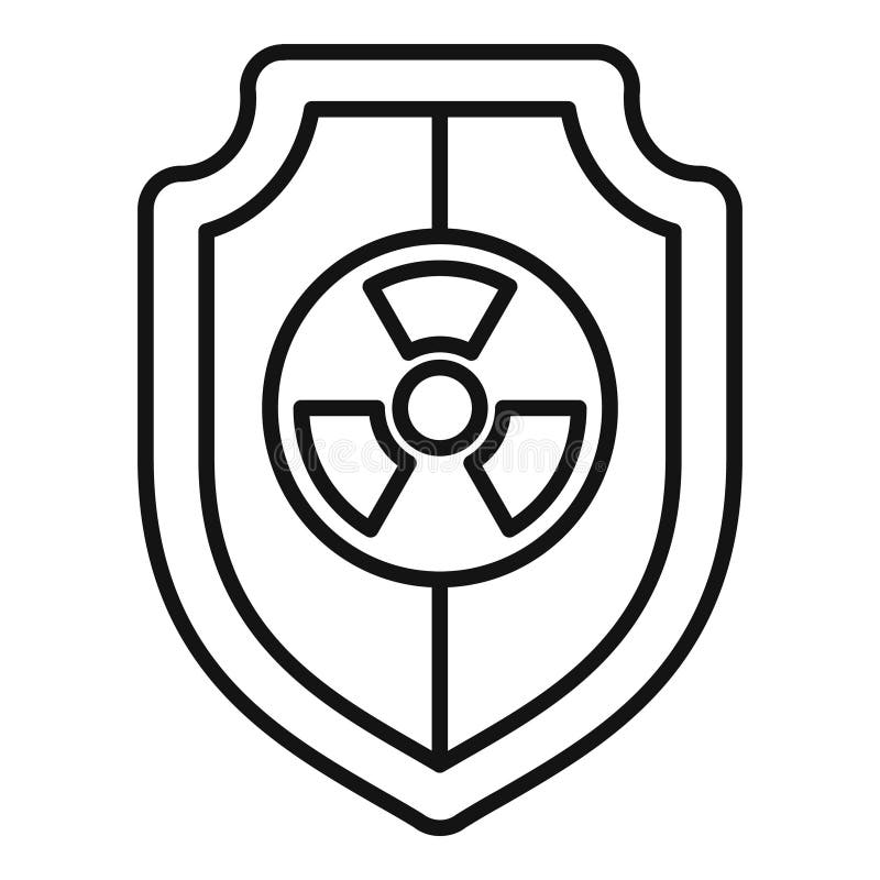 Shield Protecting from Radioactive Contamination Icon Thin Line Stock ... Shield Protecting from Radioactive Contamination Icon Thin Line Stock ...