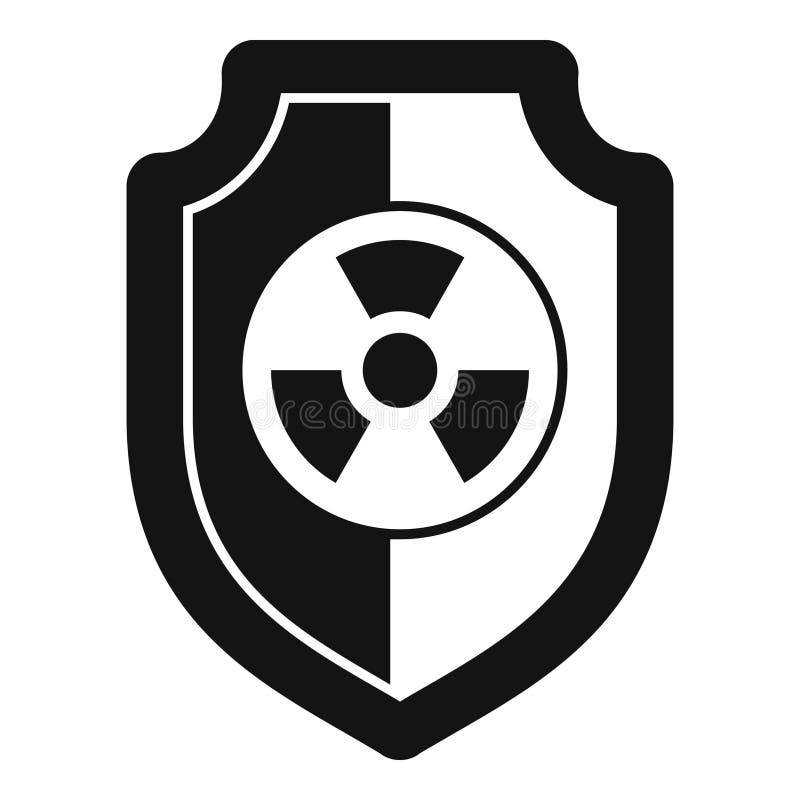 Shield Protecting from Radioactive Contamination Symbol Icon Stock ...