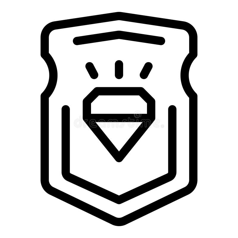 Shield Protecting Shining Diamond Icon for Security and Luxury Stock ...