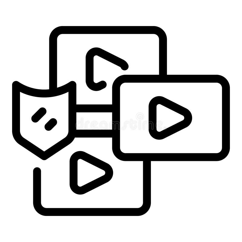 Secure Video Streaming Platform with Shield Protecting User Data Stock ...