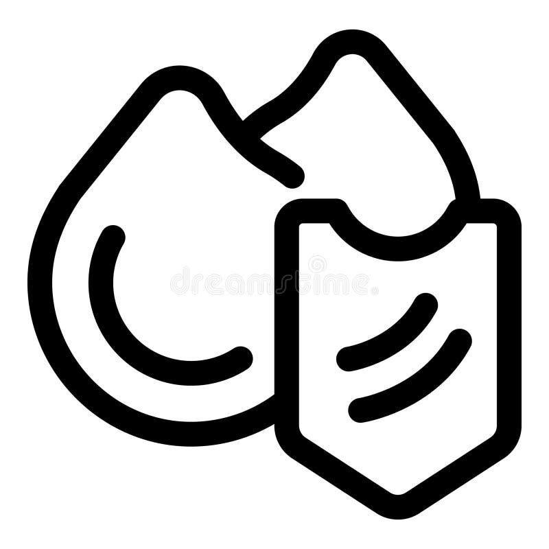 Shield Protecting Water Drop Logo Representing Water Security Concept ...
