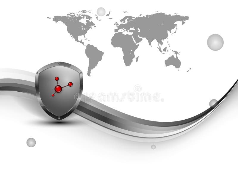 Shield Protection Background Stock Vector - Illustration of information ...