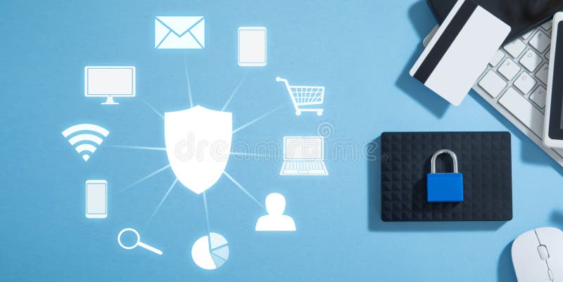 Shield Protection. Data Protection. Technology Stock Image - Image of ...