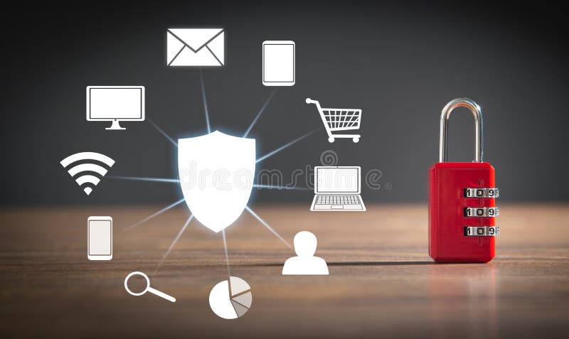 Shield Protection. Data Protection. Technology Stock Image - Image of ...