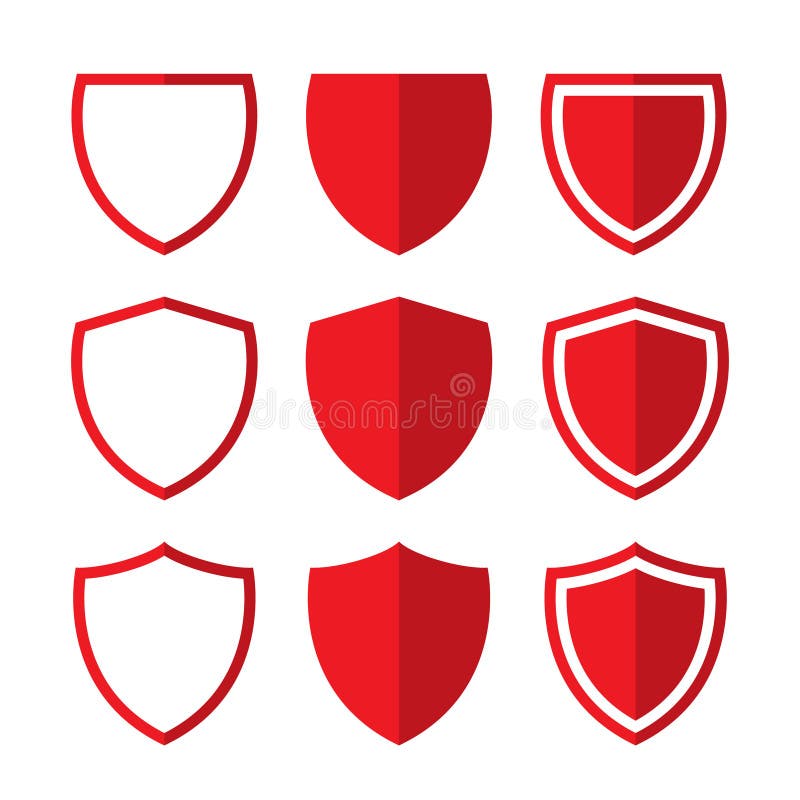 Protection, Shield Icon Vector Isolated on White Background Stock ...