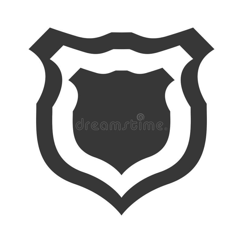 Shield Protection Insignia Security Military Icon Stock Illustration ...