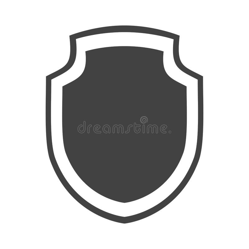 Shield Protection Insignia Security Trendy Sticker Stock Illustration ...