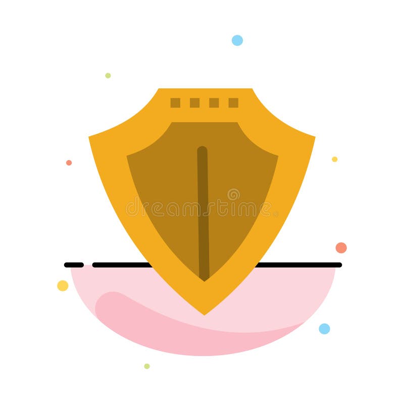 Shield, Protection, Locked, Protect Abstract Flat Color Icon Template ...