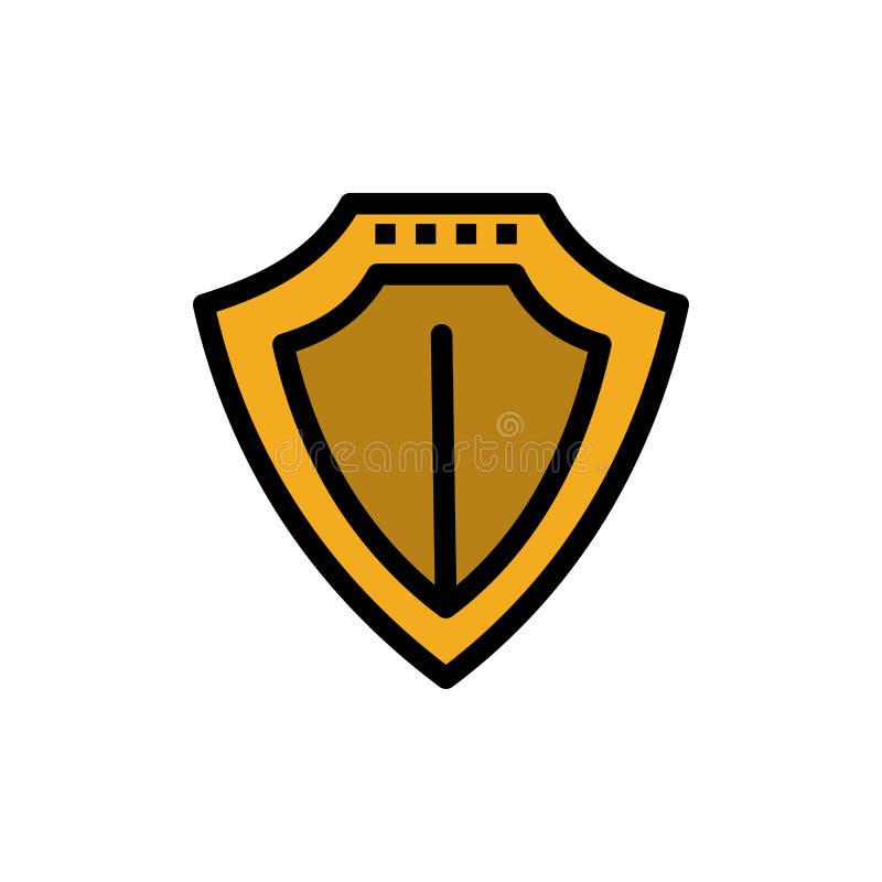 Shield, Protection, Locked, Protect Flat Color Icon. Vector Icon Banner ...