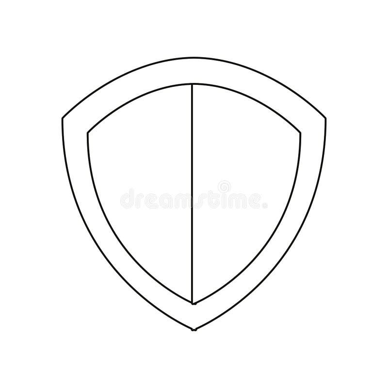 Shield protection sign stock vector. Illustration of frame - 139210813