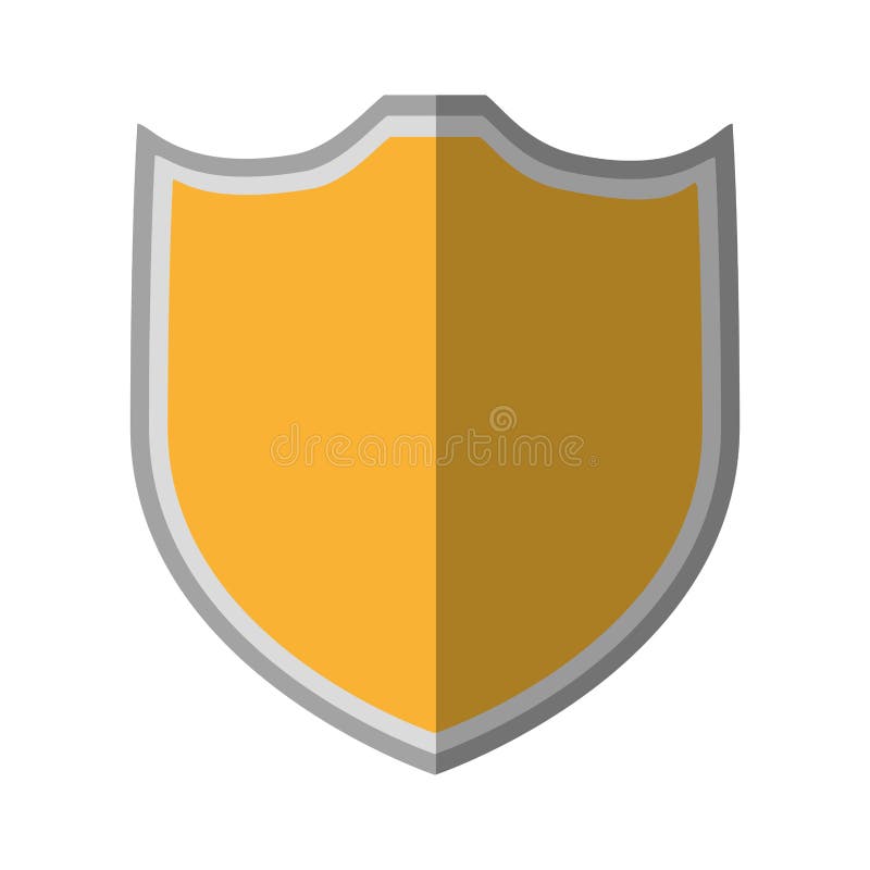 Shield Protection Sticker Icon Shadow Stock Illustration - Illustration ...
