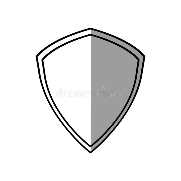 Shield Protection System Technology Line Shadow Stock Illustration ...