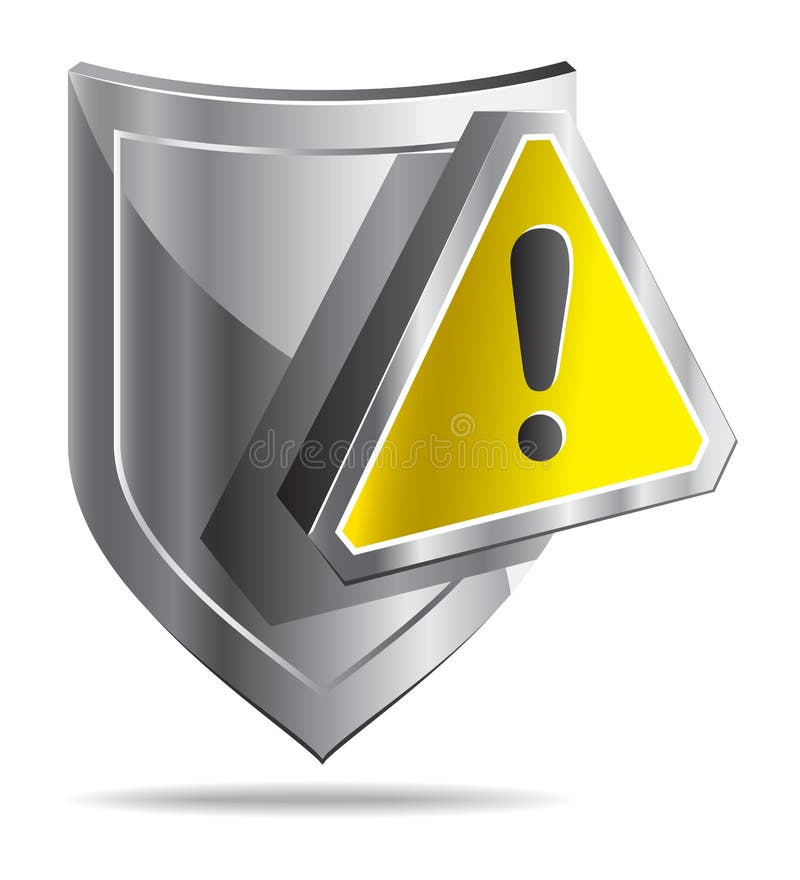 Shield (Protection - Warning Sign) Stock Illustration - Illustration of ...