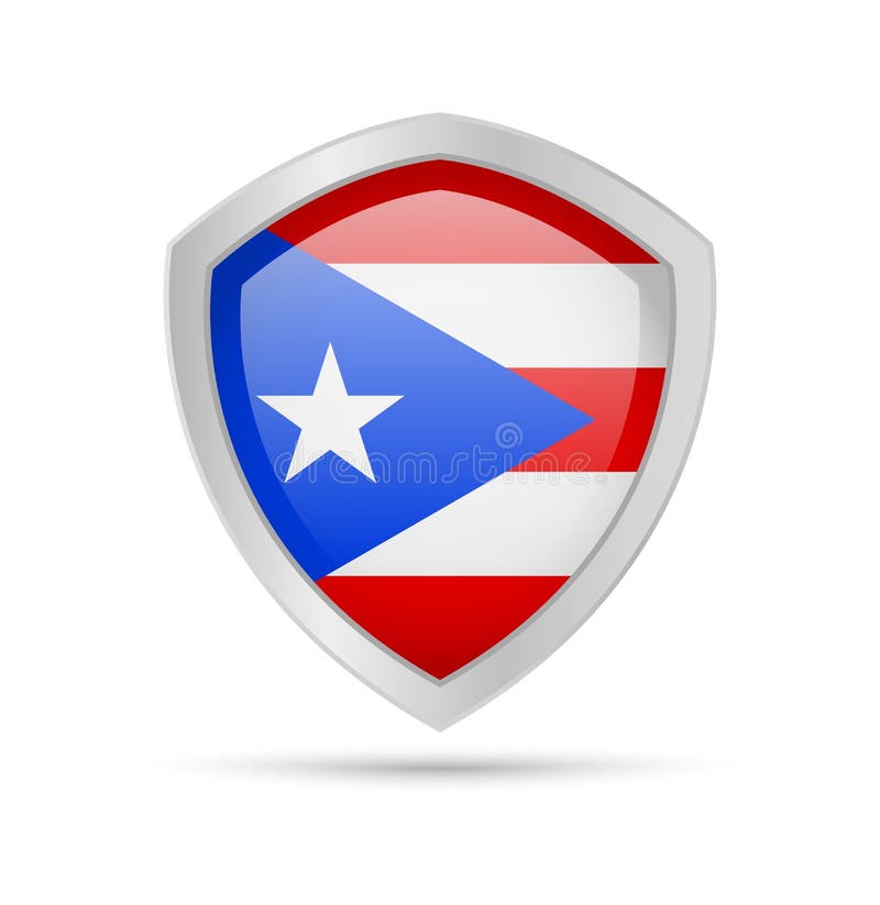 Puerto Rico Flag Shield Stock Illustrations – 37 Puerto Rico Flag ...